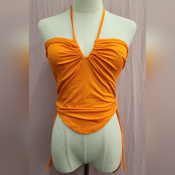 SHEIN | Tops | Shein Essnce Drawstring Side Crisscross Tie Backless ...